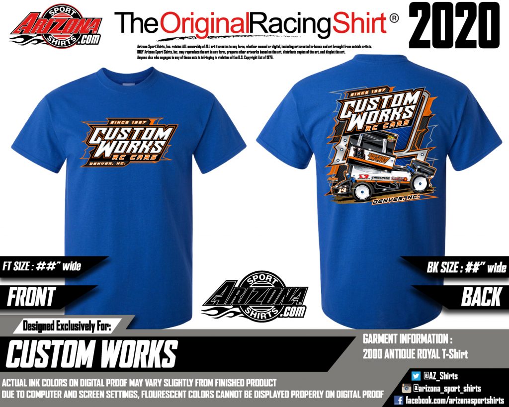 CUSTOM WORKS BLUE 2021 T-SHIRT (5X) – Custom Works RC